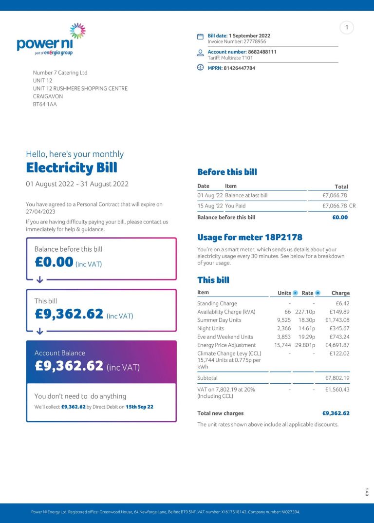 Restaurant blasts £9k electricity bill for month of August - Licensed ...